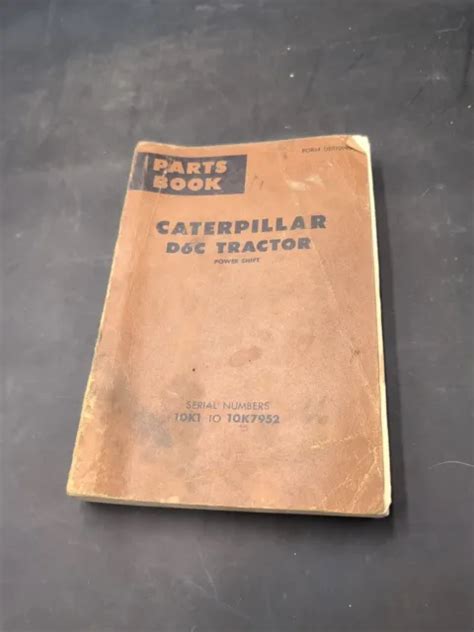 Caterpillar Cat D6c Crawler Tractor Dozer Parts Catalog Manual S N 10k1