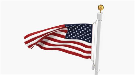 Flag Usa Animated 3d Model 39 Max Free3d