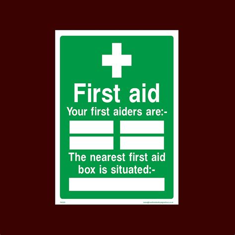 Buy Your First Aiders Are Plastic Sign First Aid Box Eye Station