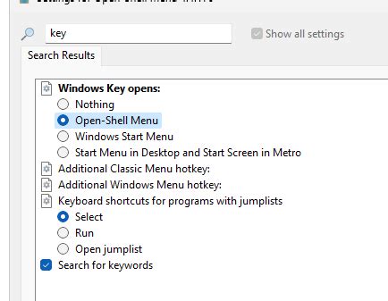 Windows Key Opening Wrong Menu Open Shell Open Shell Menu