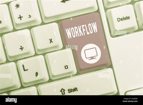 Text Sign Showing Workflow Business Photo Text Continuity Of A Certain Task To And From An