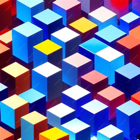 Premium Ai Image Colorful 3d Cubes Background