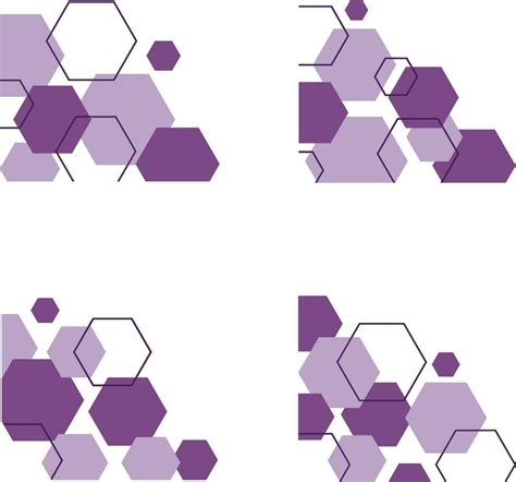 Hexagonal Corner Shape In Modern Abstract Design Isolated Vector Set 32203956 Vector Art At