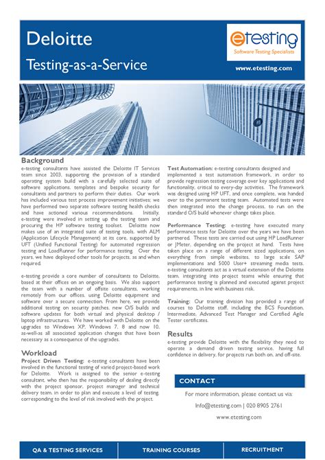 Deloitte Testing As A Service