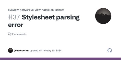 Stylesheet Parsing Error · Issue 37 · Liveview Nativeliveviewnativestylesheet · Github