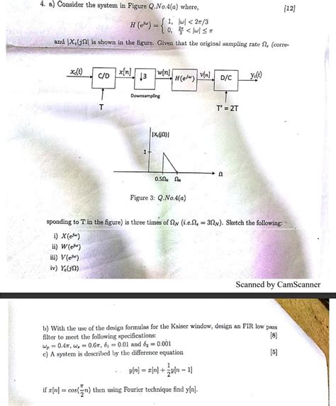 Solved A Consider The System In Figure Q No A Where Chegg