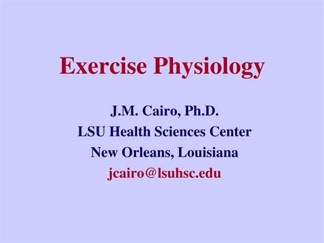 Ppt Exercise Physiology Powerpoint Presentation Free Download Id