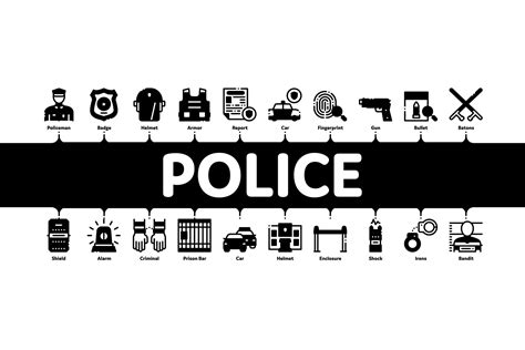 Police Department Minimal Infographic Banner Vector By Pikepicture