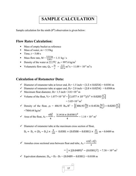 Rotameter Calibration Report For Multiple Fluids Pdf