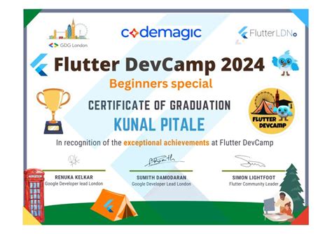 Kunal Pitale On Linkedin Flutterdevcamp2024 Certificate Mobileappdevelopment Gratitude