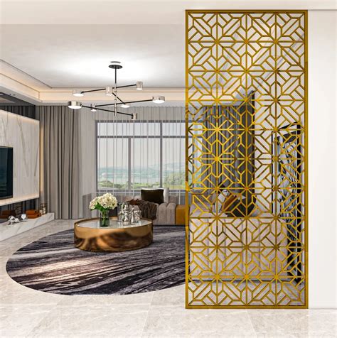 Stainless Steel Golden Cnc Cut Partition In Pvd Glossy 1 Panel At Rs 1800sq Ft In Hyderabad