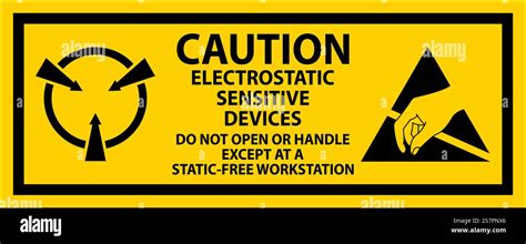 Caution Electrostatic Sensitive Devices Stock Vector Image And Art Alamy