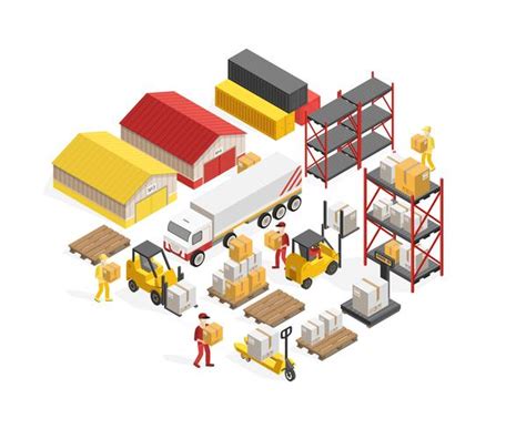 Warehouse Logistics Isometric Concept 482792 Vector Art At Vecteezy