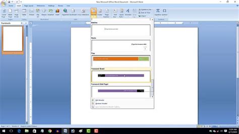 Create Professional Header And Footer In MS Word