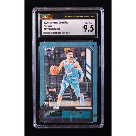LaMelo Ball 2020 21 Panini Chronicles 192 Playbook RC CSG 9 5
