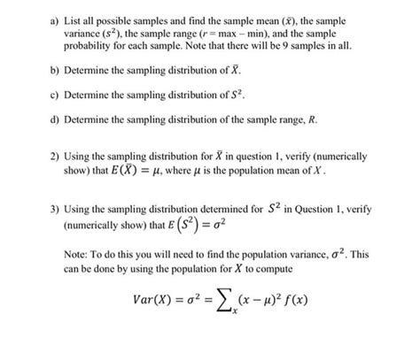 Solved Consider The Population Distribution Of X As Shown Chegg