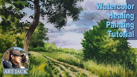 취미 미술 초급자 풍경 수채화 그리기 비온 후 오솔길 김재석작가 색상 정보 Watercolor Healing