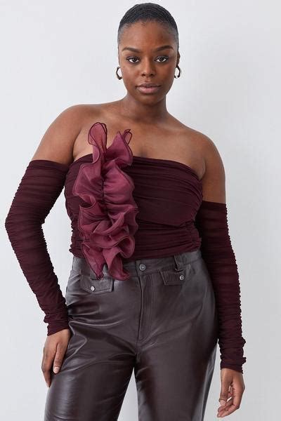 Plus Size Bardot Tops Karen Millen Uk