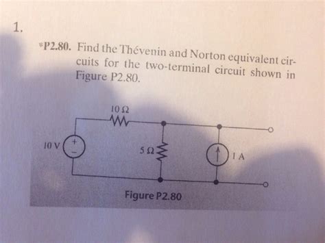 Solved 1 P2 80 Find The Thevenin And Norton Equivalent Chegg