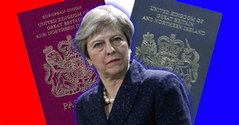 Theresa May Faces Questions Over Britains Blue Passports Being Made In