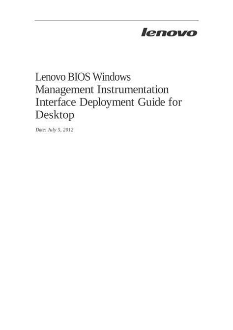 Pdf Bios Windows Management Instrumentation Interface Deployment