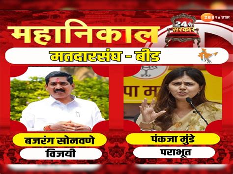 बीड लोकसभेचा निकाल अखेर जाहीर बजरंग सोनवणेंचा पकंजा मुंडेंना धक्का