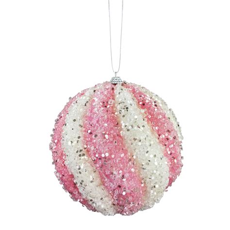 Icy Ball Ornament Pink 6 — Holiday Whimsy