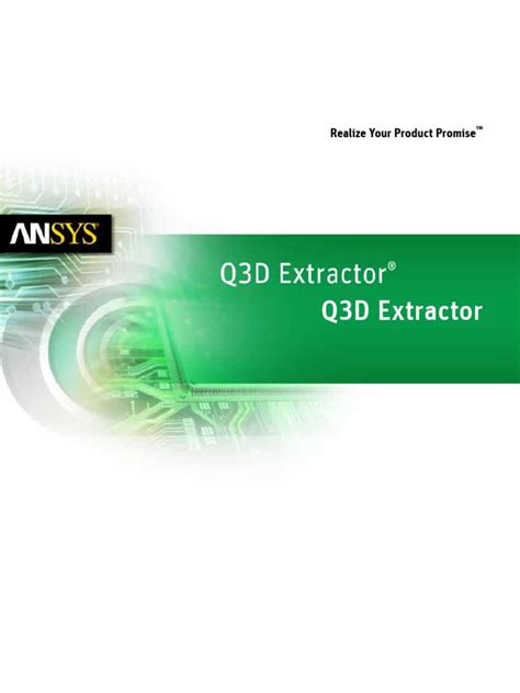 Ansys Q3d Extractor Brochure Pdf Pdf Electronics Simulation