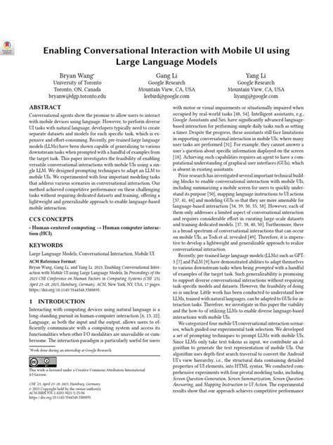 Enabling Conversational Interaction With Mobile Ui Using Pdf User Interface Information