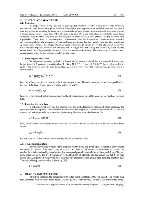 Custom Administering Attention Module For Segmentation Of Magnetic Resonance Imaging Of The