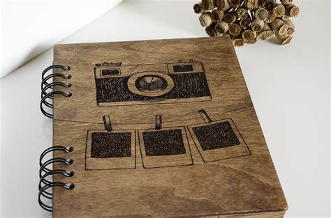 Camera Notebook Wooden Notebook Wood Journal Travel Journal Etsy
