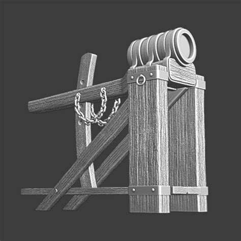 3d Printable Small Medieval Cannon Mounted And Adjustable By Northern