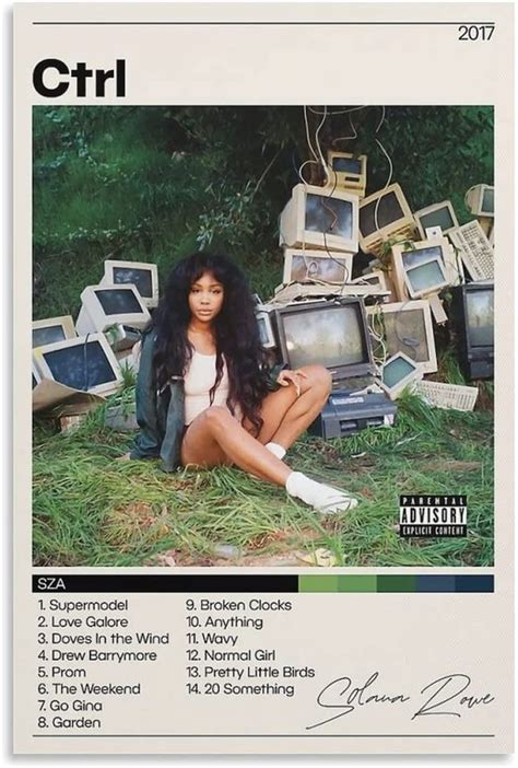 Xinyin Sza Poster Ctrl Album Cover Sza Ctrl Tracklis Hd Canvas Prints