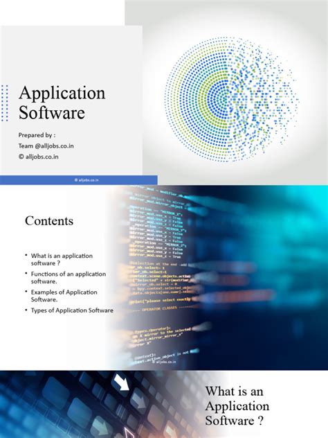 Application Software Ppt By Alljobs Co In Pdf Application Software Software