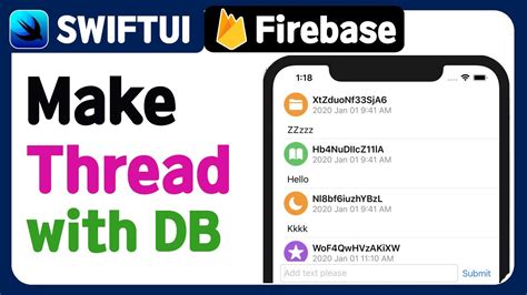 Swiftui Firebase Database 2 Make Thread Tutorial Using Swiftui Create Read Update