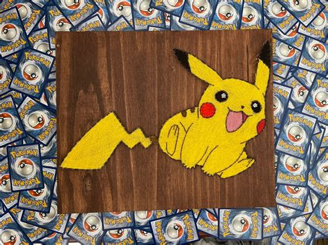 Pikachu Running String Art Made To Order Portrait Etsy