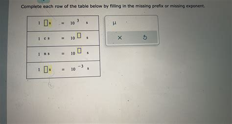 Solved Complete Each Row Of The Table Below By Filling In