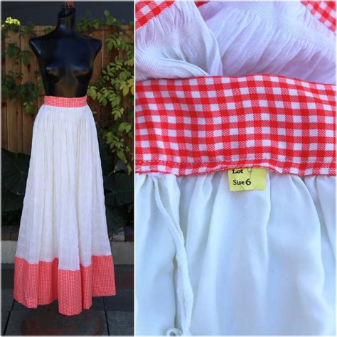 Gingham Circle Skirt Etsy