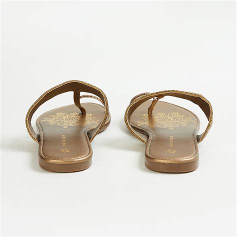 Buy Melange Women Embellished Ring Toe Flat Sandals From Melange At
