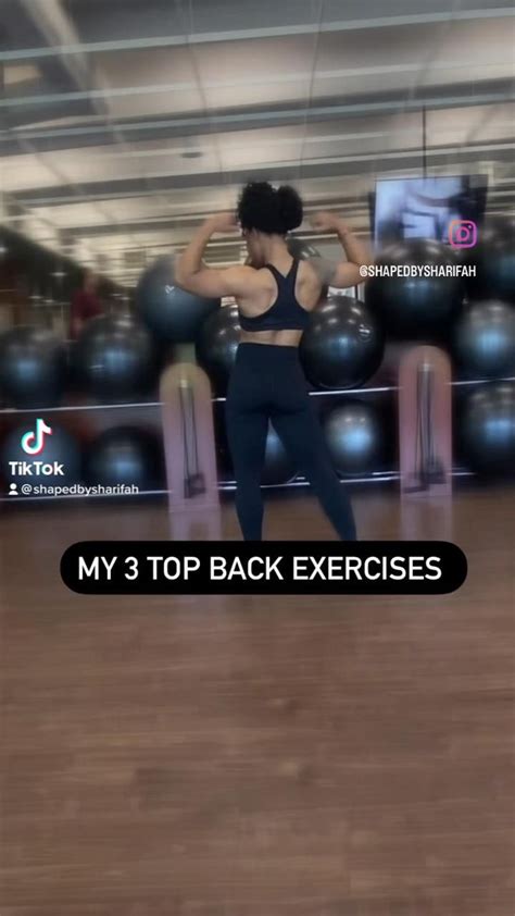 Top 3 Back Exercises Video Back Exercises Gym Motivation Quotes