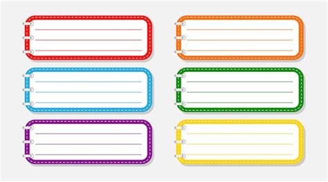 Premium Vector Notebook Labels And Notepad Template Vector Design