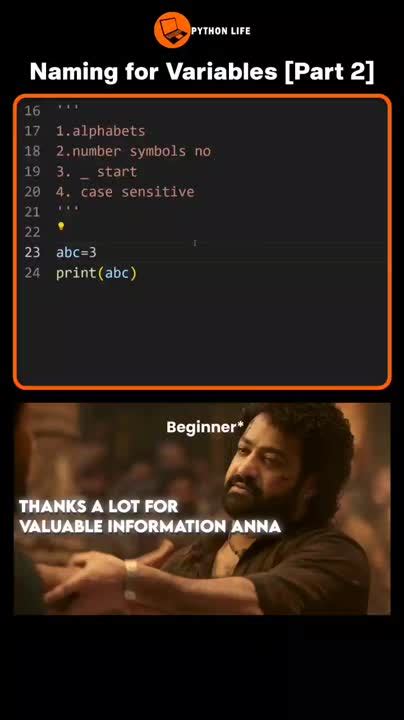 kiran sagar on linkedin naming for variables part 2