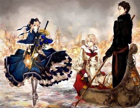 9tsumura Aqua Eyes Artoria Pendragon All Blonde Hair Boat Brown Eyes