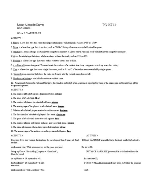 W 3 Print Pdf Data Type Variable Computer Science