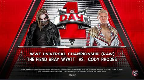Wwe K The Fiend Bray Wyatt Vs Cody Rhodes Youtube