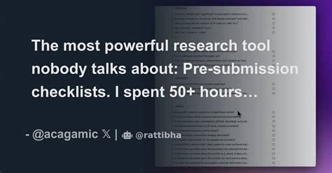 The Most Powerful Research Tool Nobody Talks About Pre Submission Checklists I Spent Hours