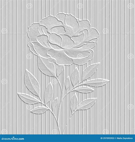 Embossed White Paper With Floral Pattern Stock Image Cartoondealer