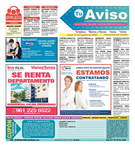 Calaméo Tu Aviso 17 de agosto 2020