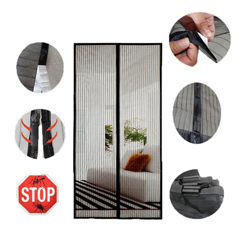 Magnetic Screen For Window Black 120 X 150 Cm13 Pairs Of Magnets