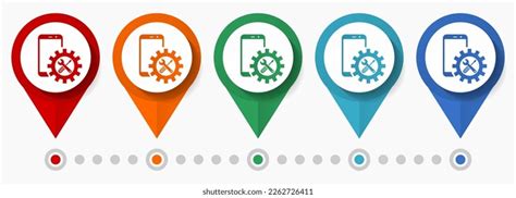 Mobile Phone Service Concept Vector Icon Stock Vector Royalty Free